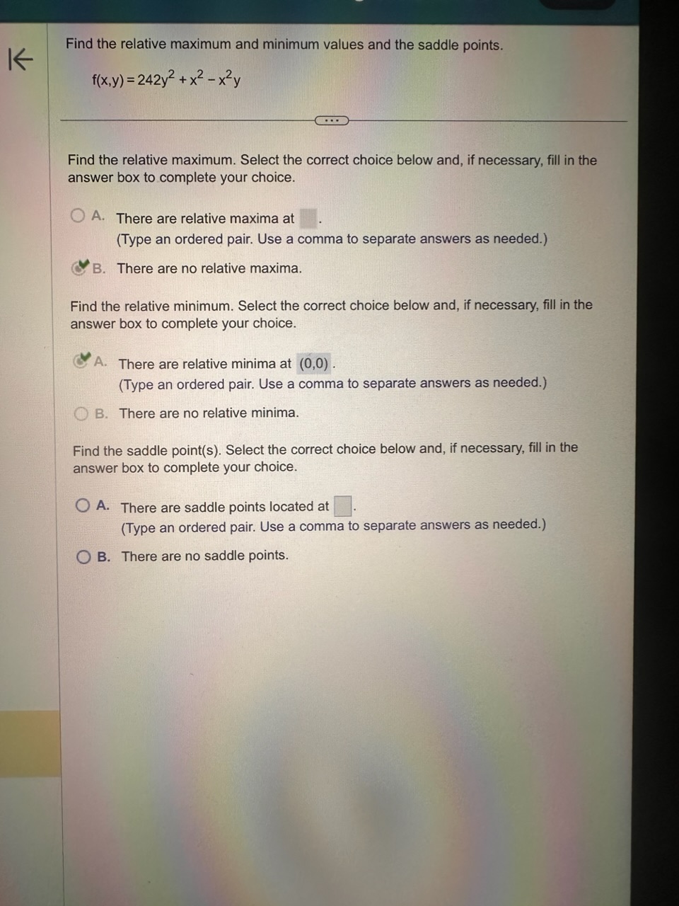 Solved Find the relative maximum and minimum values and the | Chegg.com