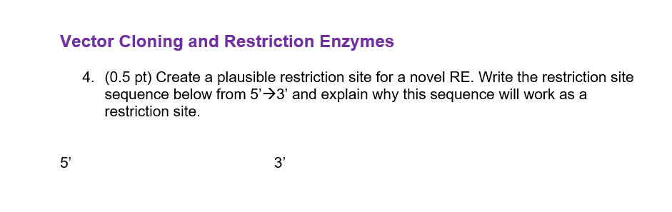 Solved Vector Cloning and Restriction EnzymesCreate a | Chegg.com