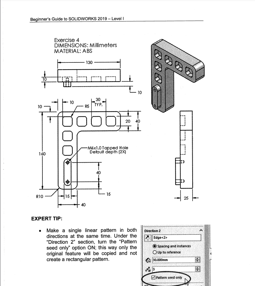 Solved Beginner's Guide to SOLIDWORKS 2019 - Level 1 | Chegg.com