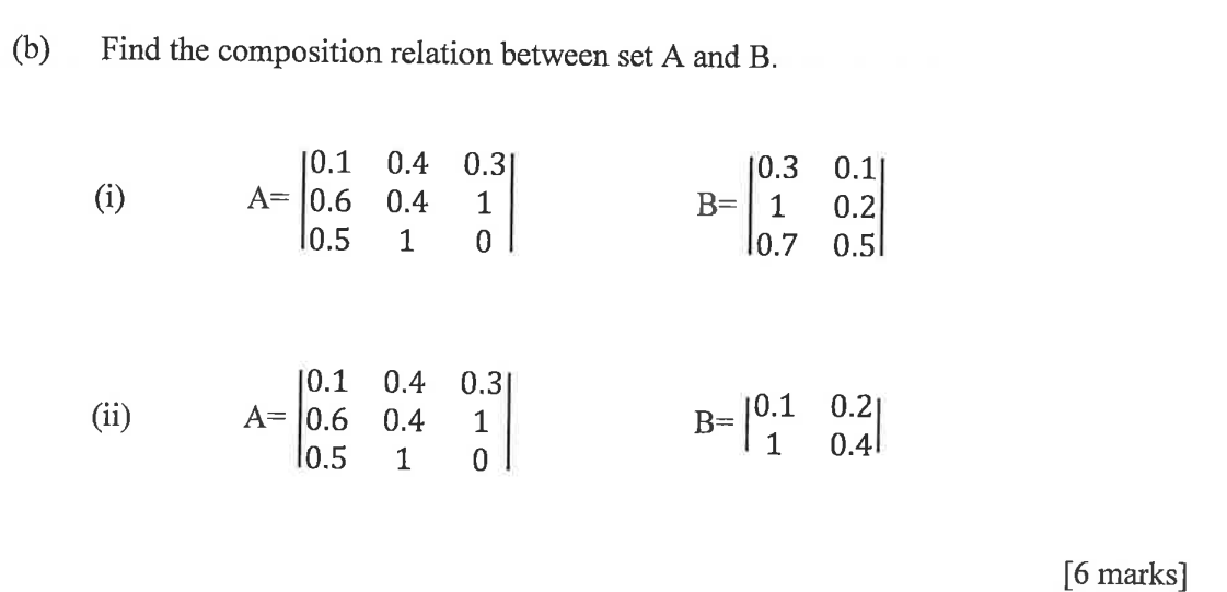 Solved (b) Find the composition relation between set A and | Chegg.com