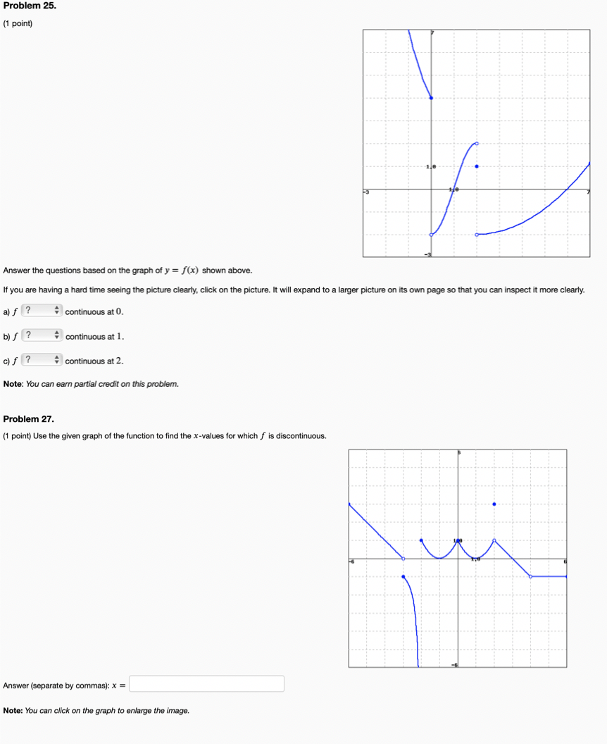 Solved Problem 25. (1 point) Answer the questions based on | Chegg.com