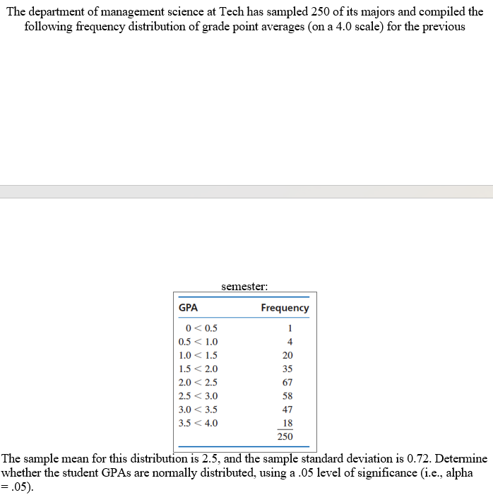 Solved The department of management science at Tech has | Chegg.com