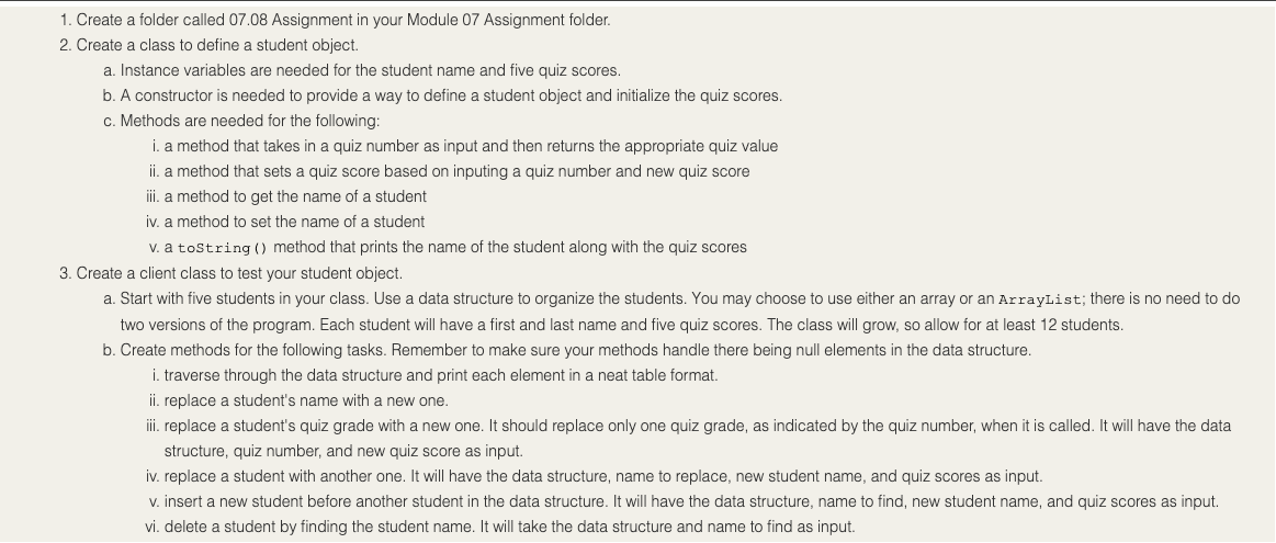 Solved 1 Create A Folder Called 0708 Assignment In Your 