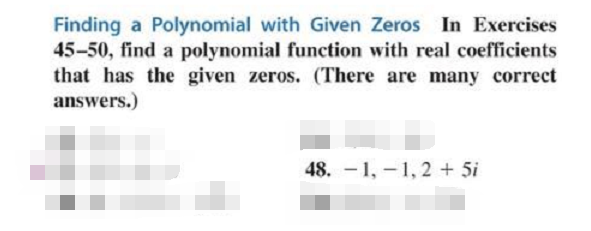 Solved Finding a Polynomial with Given Zeros In Exercises | Chegg.com