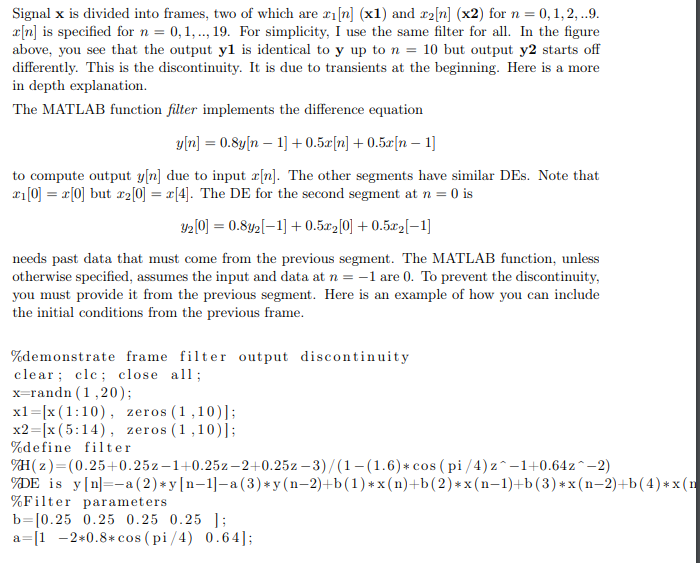 Words written in boldface letters refer to MATLAB | Chegg.com