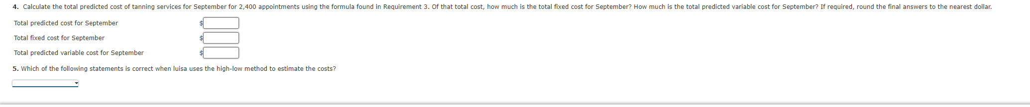 Solved 1. Which month represents the high point? The low | Chegg.com