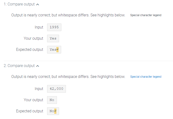 Solved How do I get rid of this space in the output my | Chegg.com
