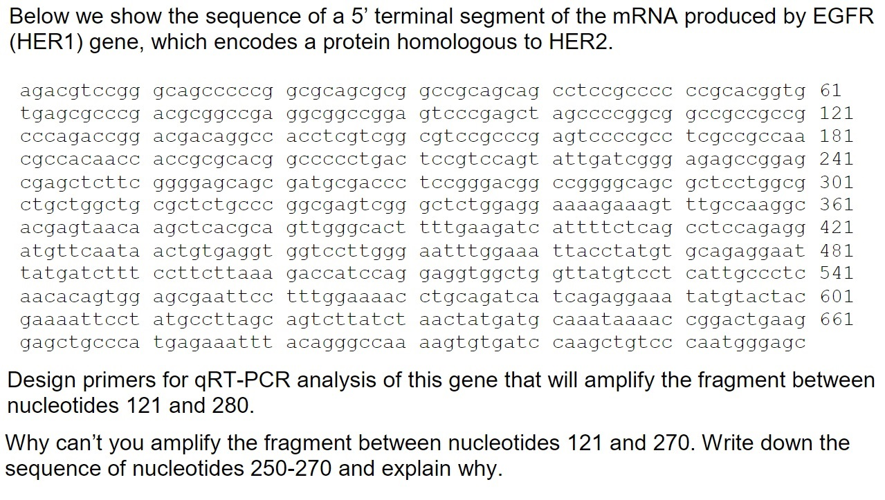 Solved Below we show the sequence of a 5' terminal segment | Chegg.com