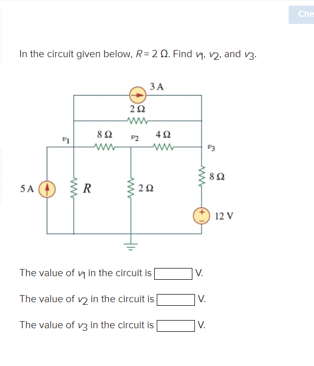 Solved In the circuit given below, R = 2 \Omega . ﻿Find v1, | Chegg.com