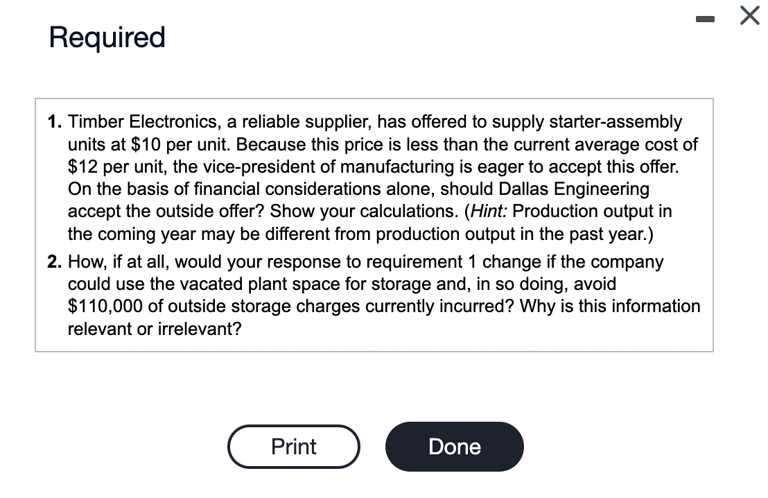 Solved Costs | Chegg.com