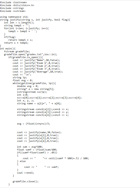Solved #include #include include include using namespace | Chegg.com