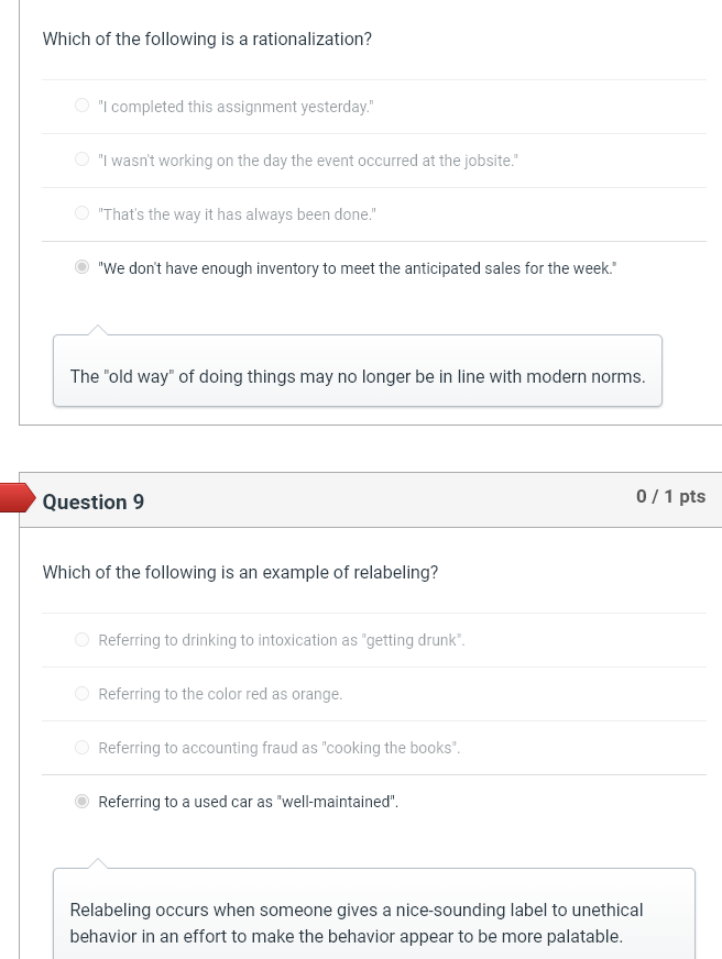 Solved Question 901 ﻿ptsWhich of the following is an example | Chegg.com