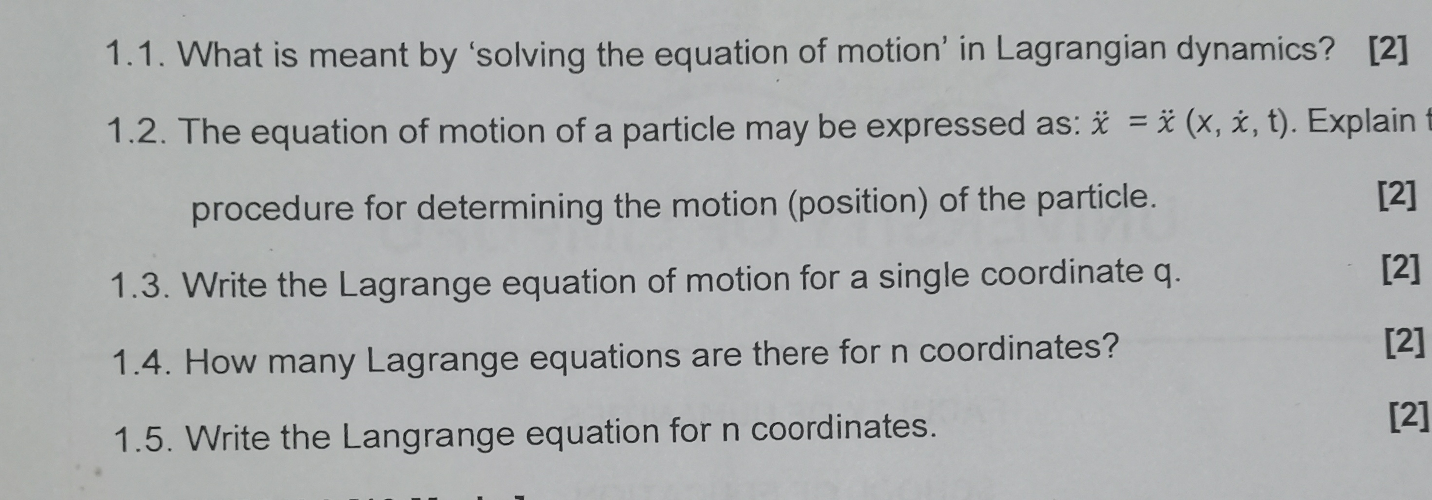 Solved 1.1. ﻿What is meant by 'solving the equation of | Chegg.com