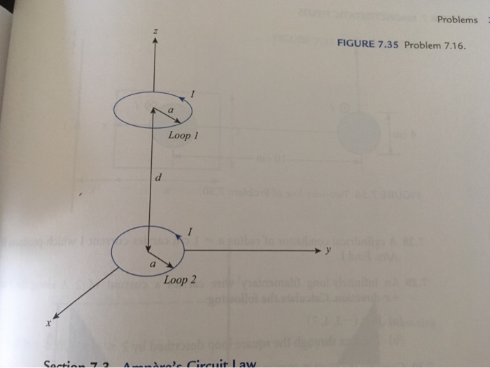 Solved 7.16 Two identical loops are parallel and separated | Chegg.com