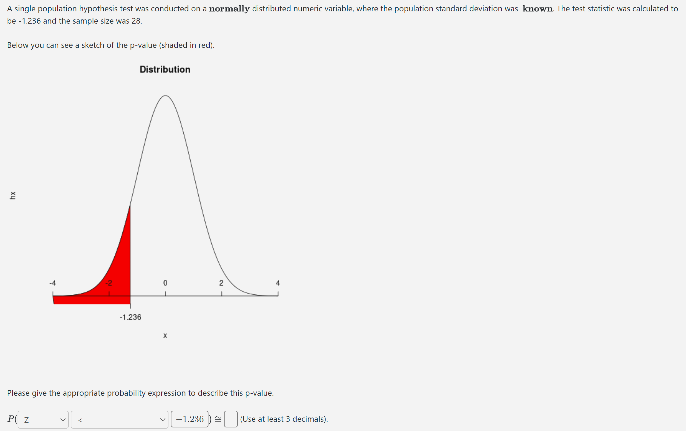 Solved A single population hypothesis test was conducted on | Chegg.com