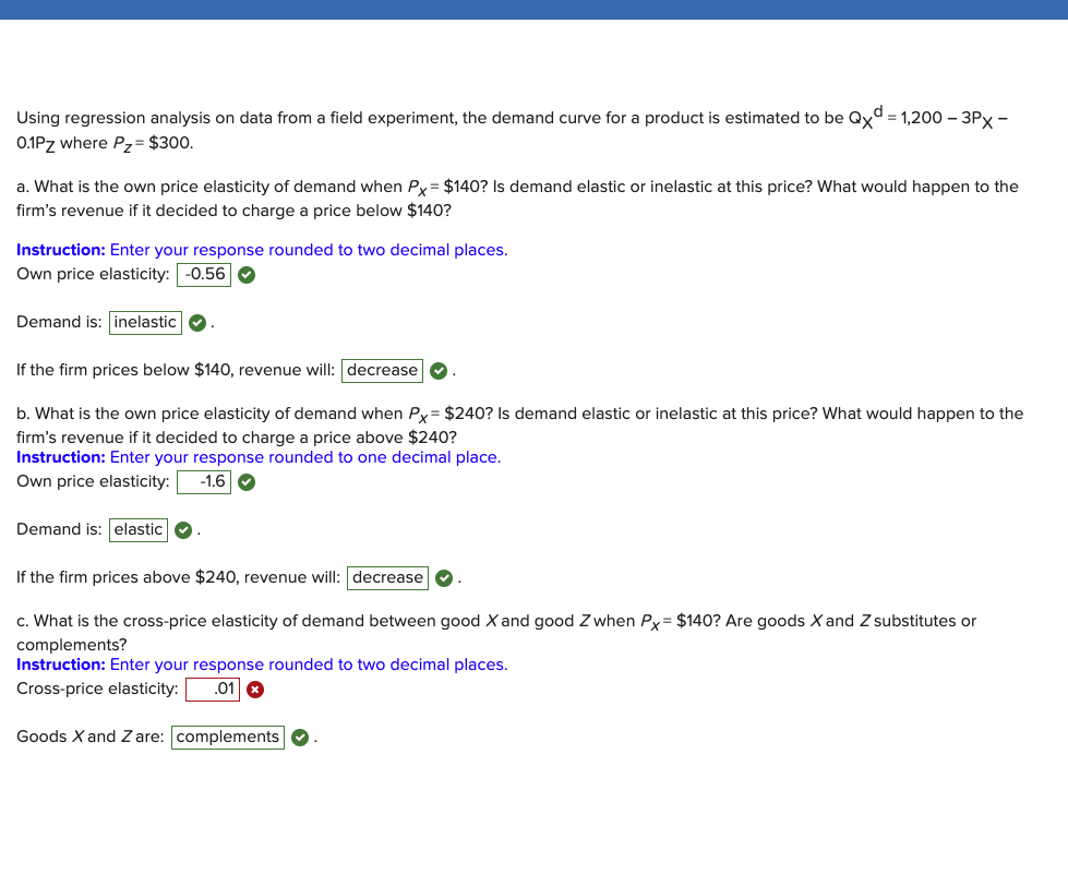 Solved Using Regression Analysis On Data From A Field