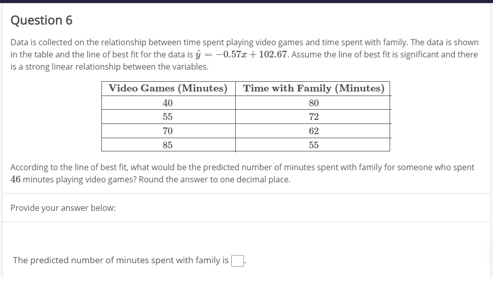 Solved Question 4 Data is collected on the relationship | Chegg.com