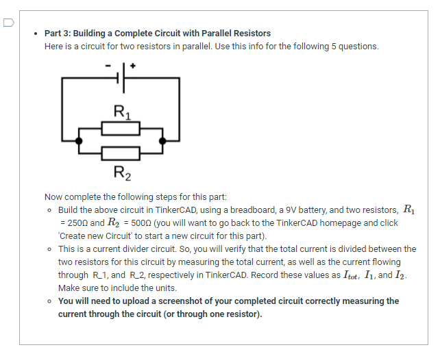 Solved please draw these two circuits in ThinkerCad and send | Chegg.com