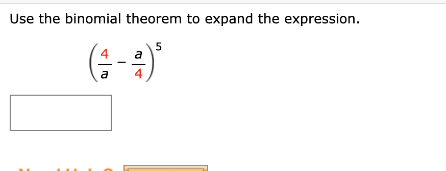 Solved Use the binomial theorem to expand the expression. | Chegg.com