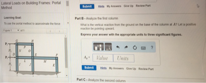 Solved Lateral Loads on Building Frames: Portal Method | Chegg.com