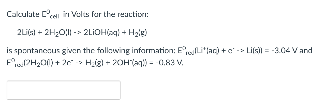 Solved Write down the correct cell notation for the balanced | Chegg.com
