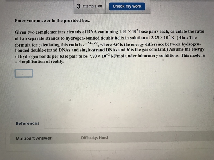 Solved 3 attempts left Check my work Enter your answer in | Chegg.com