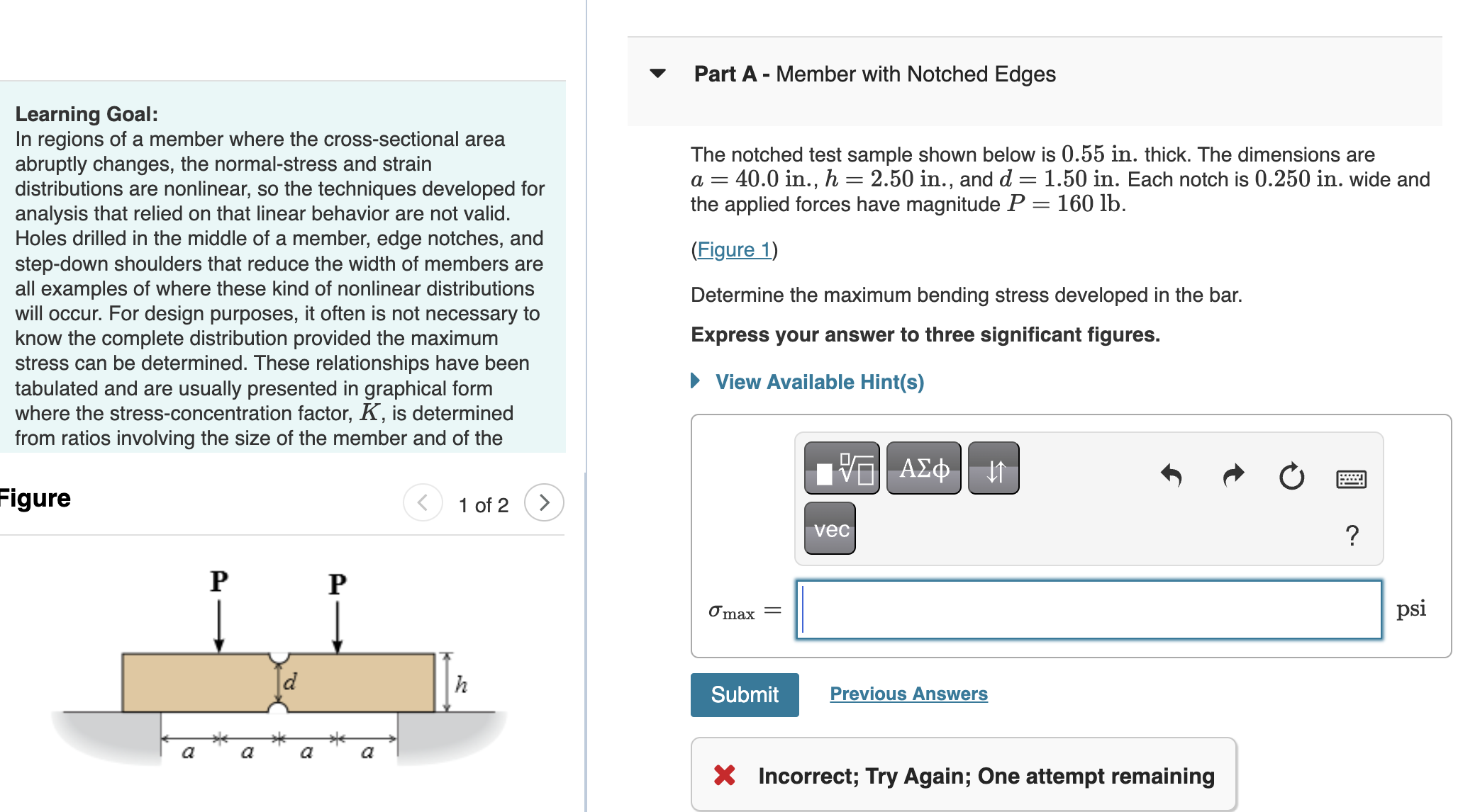 Solved Learning Goal:In regions of a member where the | Chegg.com