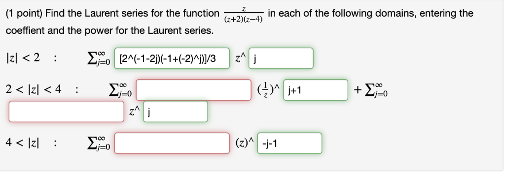 Solved Find the Laurent series for the function | Chegg.com