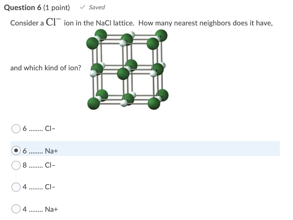 Solved Question 1 (1 point) Saved If there is an atom at the | Chegg.com
