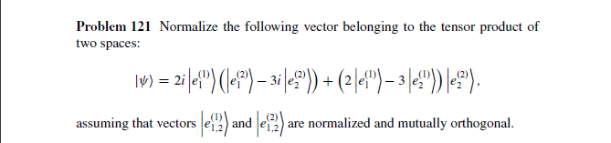Solved Problem 121 Normalize the following vector belonging | Chegg.com