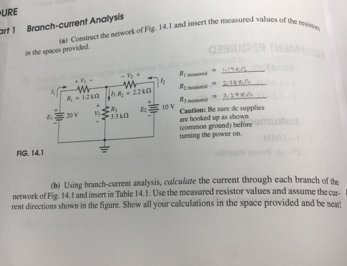 Solved URE art 1 Branch-current Analysis the network of Fig. | Chegg.com