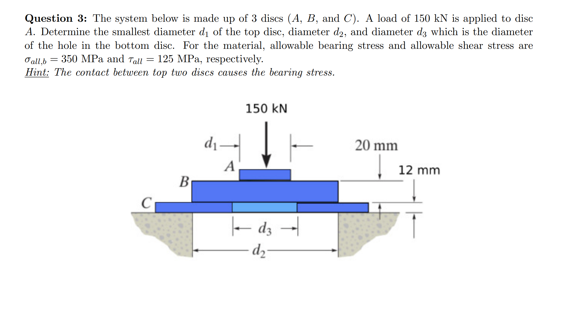 Solved Question 3: The system below is ﻿made up of 3 ﻿discs | Chegg.com