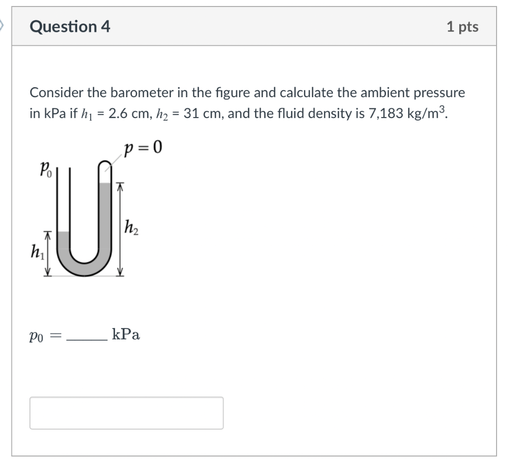 Solved Consider the barometer in the figure and calculate | Chegg.com