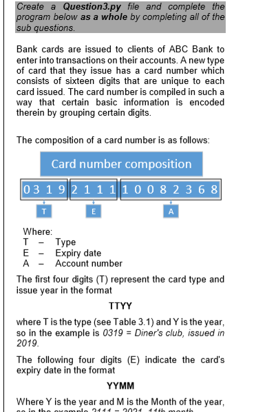 Solved Create A Question3 Py File And Complete The Program