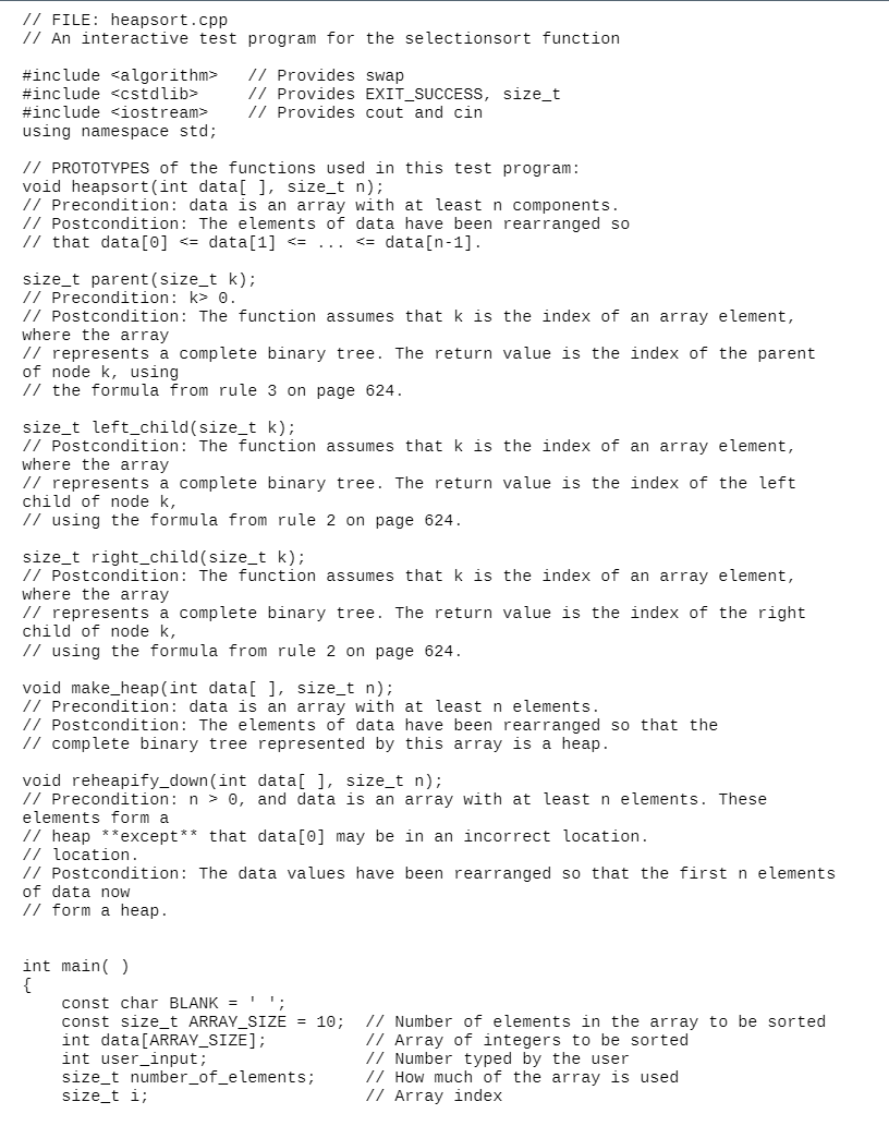 Must write a function for each of the sorting | Chegg.com