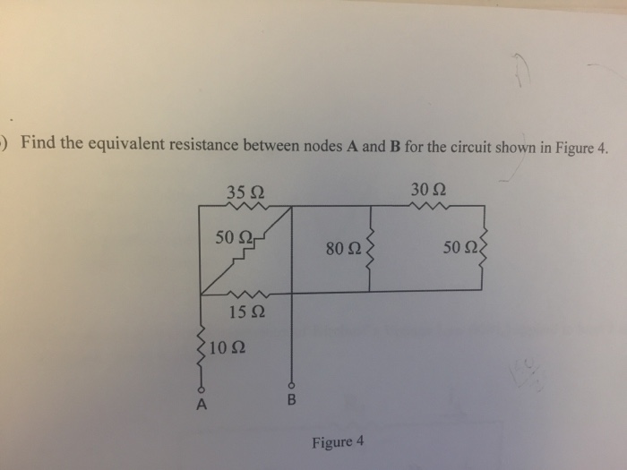 Solved Find the equivalent resistance between nodes A and B | Chegg.com