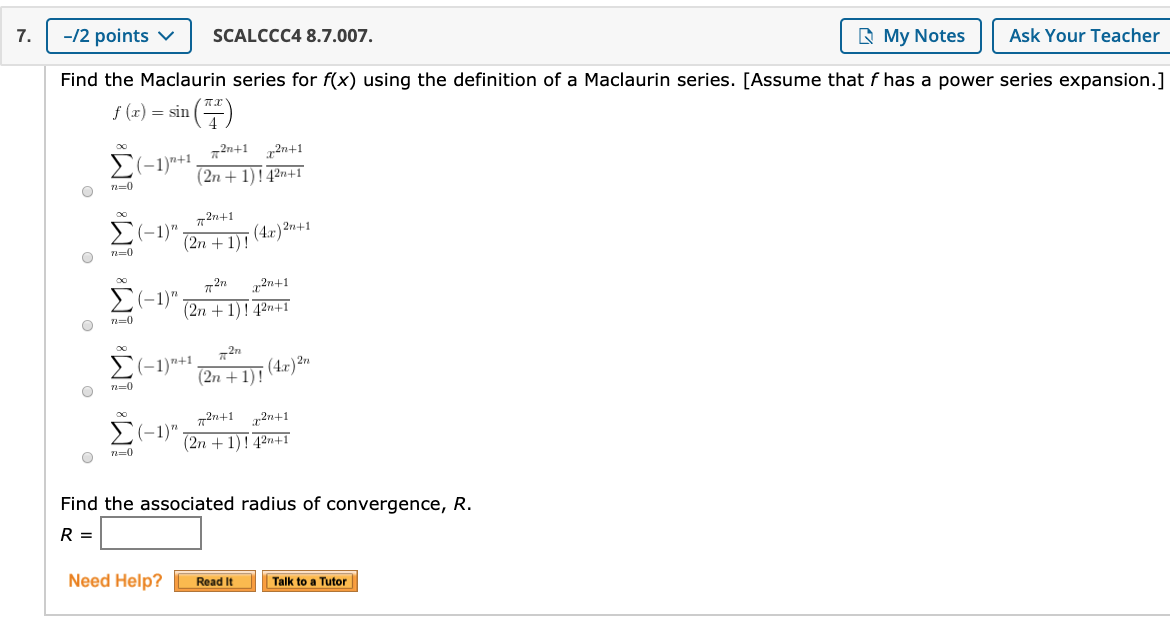 Solved 7.-12 points v SCALCCC4 8.7.007. My Notes Ask Your | Chegg.com Solved 7.-12 points v SCALCCC4 8.7.007. My Notes Ask Your | Chegg.com
