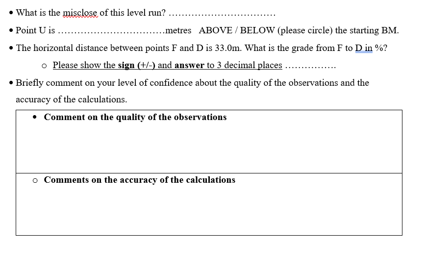 Solved \r\n\r\nLEVELLING BOOKING SHEET\r\n\r\nHaving reduced | Chegg.com
