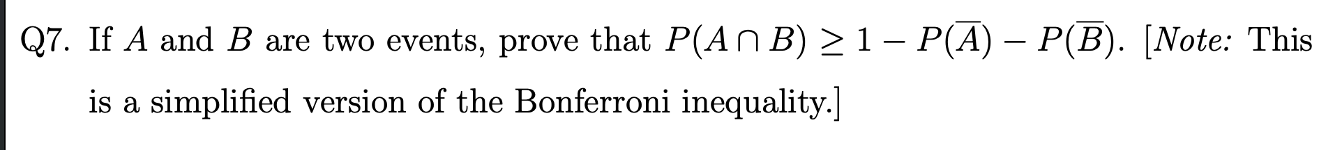 Solved Q7. If A and B are two events, prove that | Chegg.com
