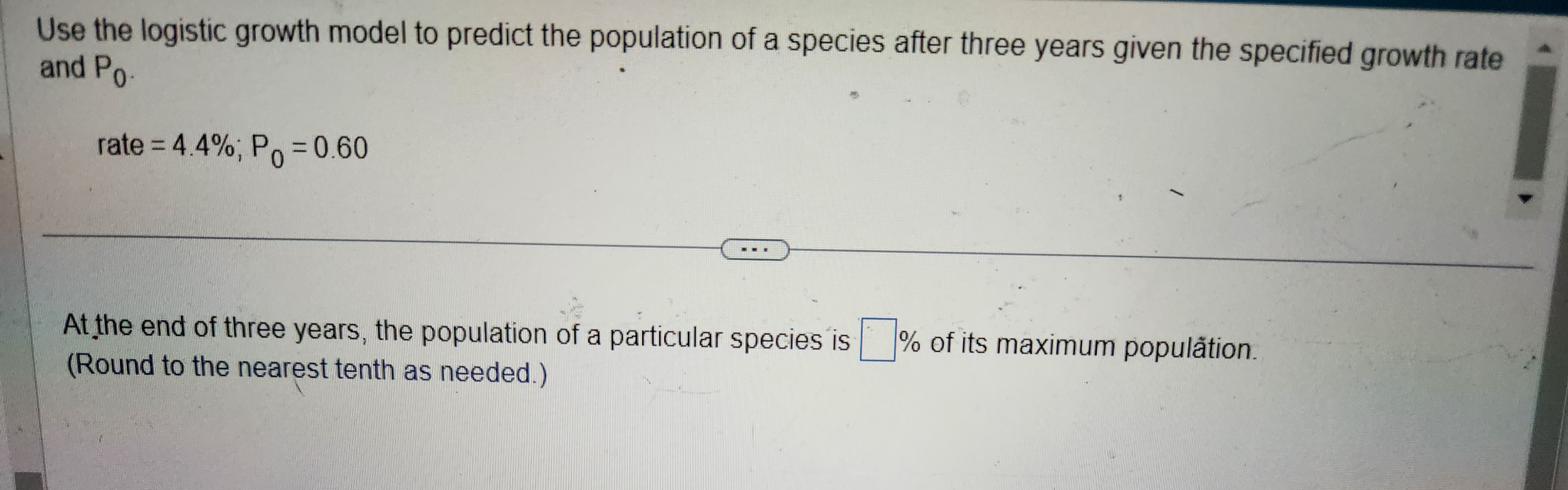 Solved Use the logistic growth model to predict the | Chegg.com
