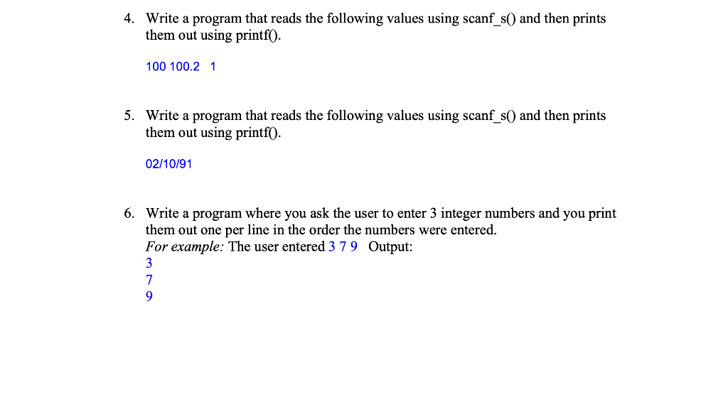 Solved 4. Write a program that reads the following values | Chegg.com