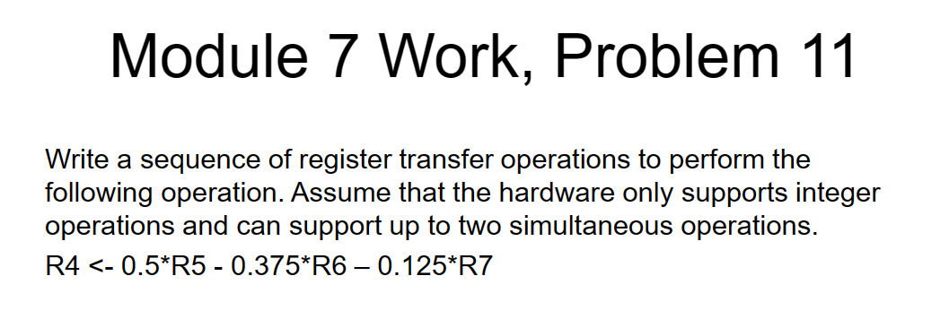 Solved Module 7 Work, Problem 11 Write a sequence of | Chegg.com