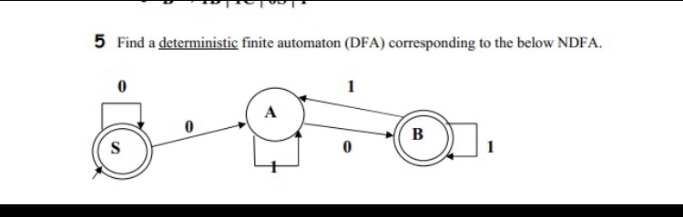 Solved 5 Find a deterministic finite automaton (DFA) | Chegg.com