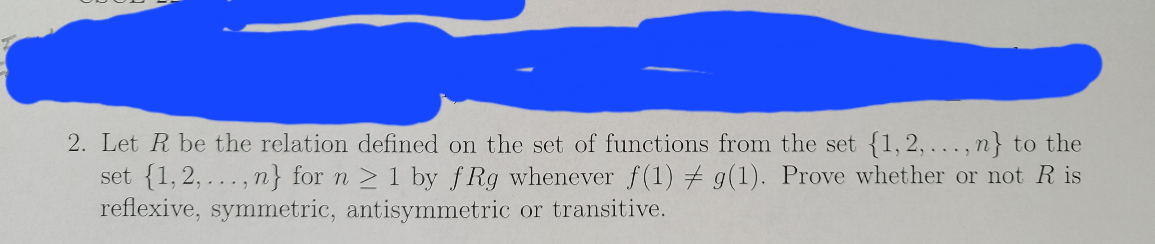 Solved 2. Let R be the relation defined on the set of | Chegg.com