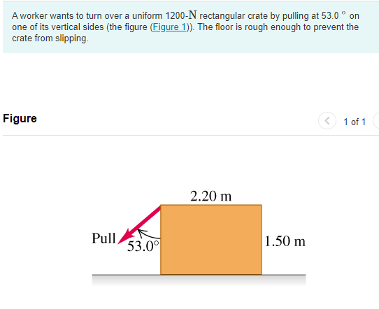 Solved A) What pull is needed to just start the crate to | Chegg.com