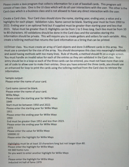 Solved Please create a Java program that collects | Chegg.com