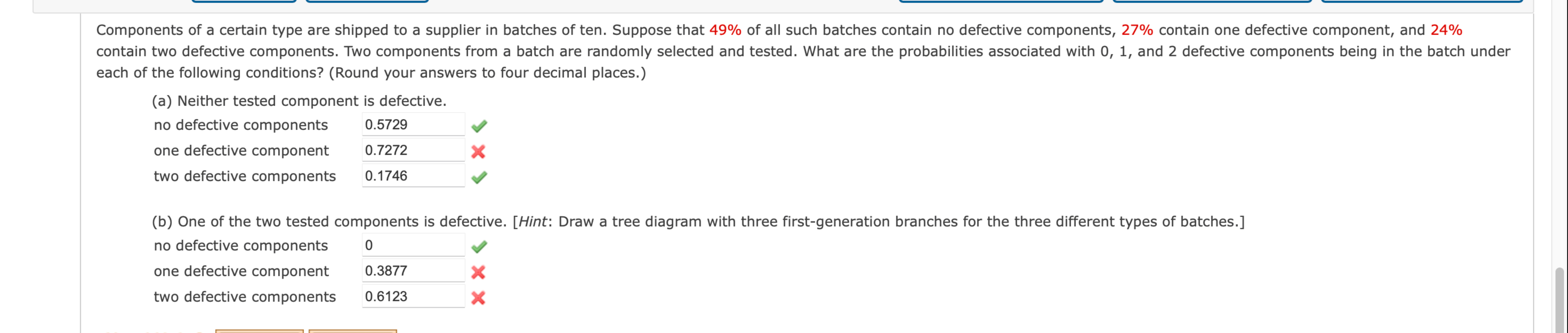Solved each of the following conditions? (Round your answers | Chegg.com