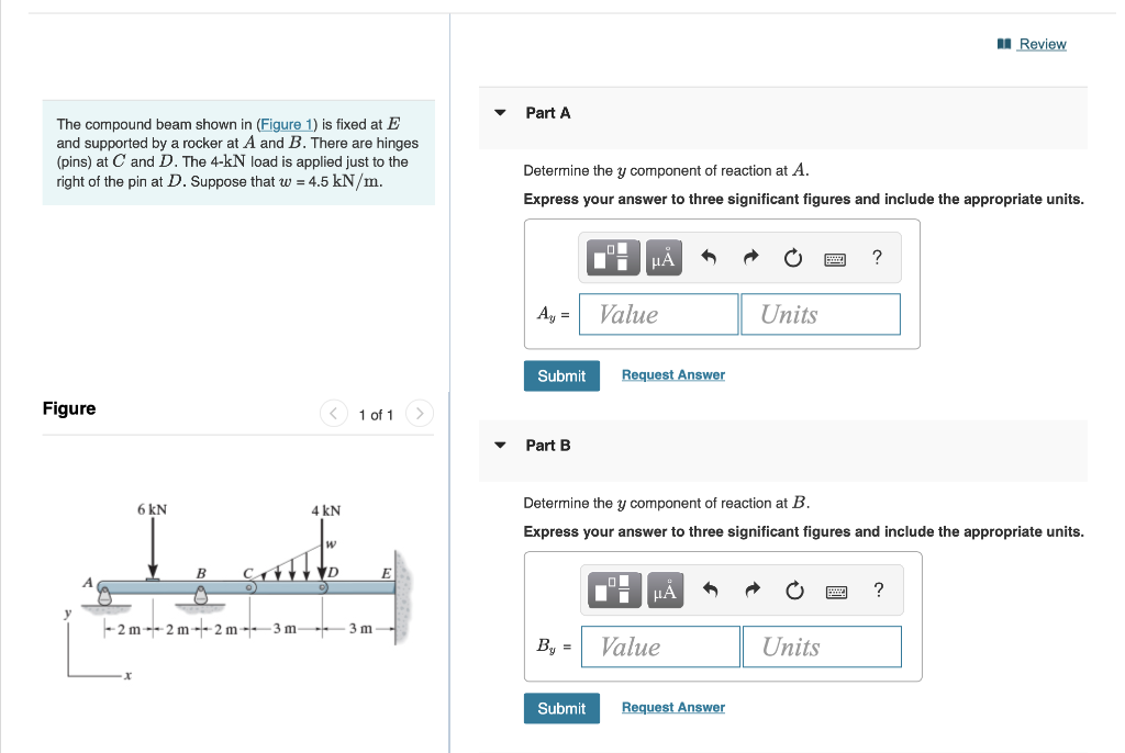 Solved The compound beam shown in (Figure 1) is fixed at E | Chegg.com