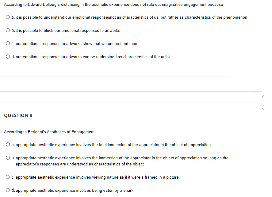 Solved According to Edward Bullough, distancing in the | Chegg.com