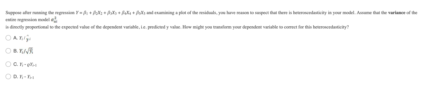 Solved Suppose after running the regression Y = B1 + B2X2 + | Chegg.com
